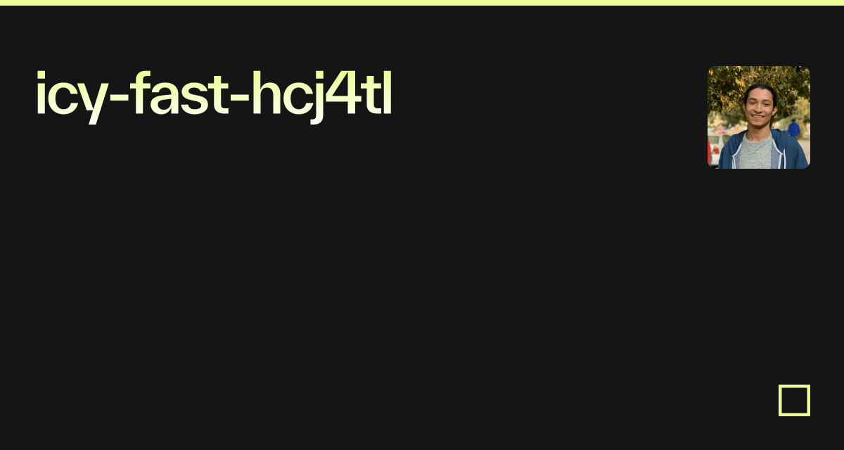 icy-fast-hcj4tl - Codesandbox