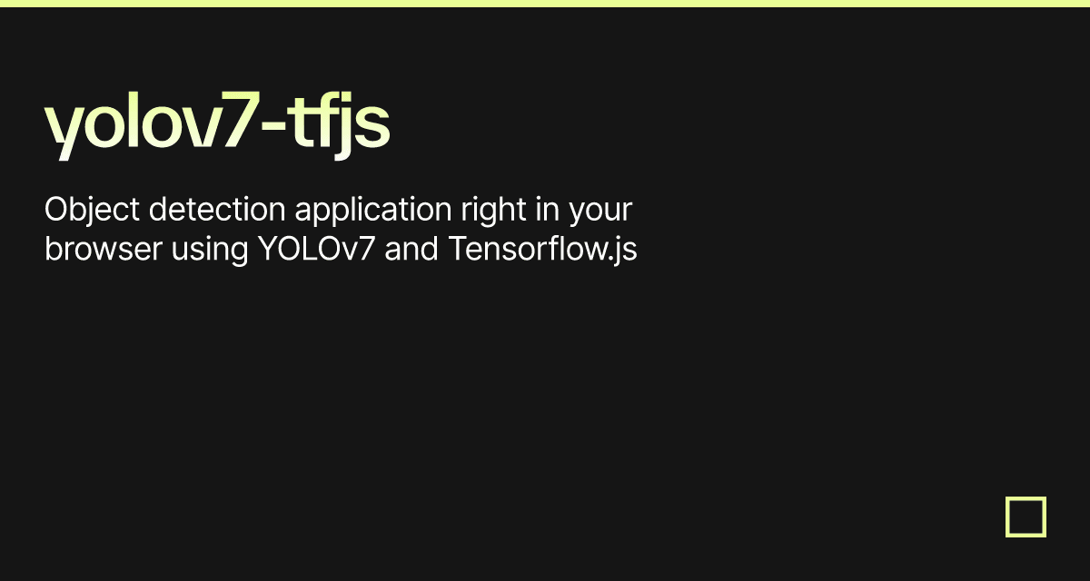 yolov7-tfjs - Codesandbox