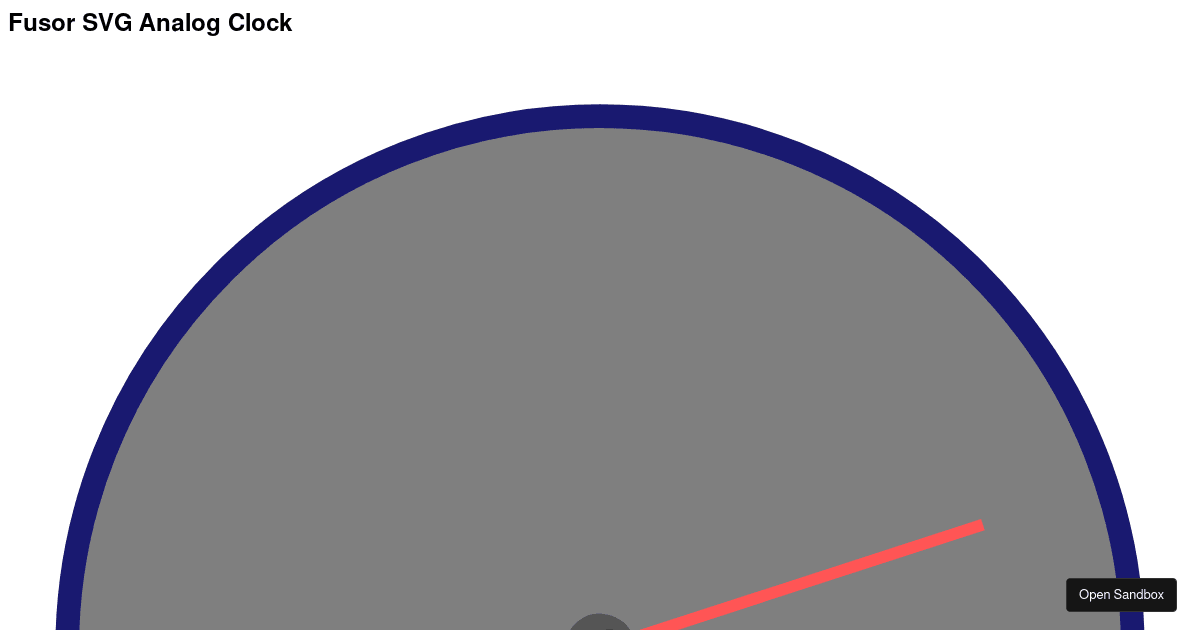 Fusor Analog Clock JSX (forked) - Codesandbox