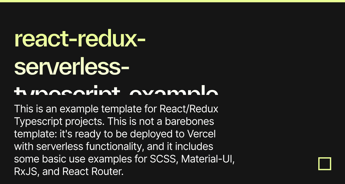 react-redux-serverless-typescript-example - Codesandbox