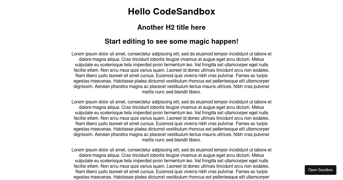 React Back To Top Button Codesandbox