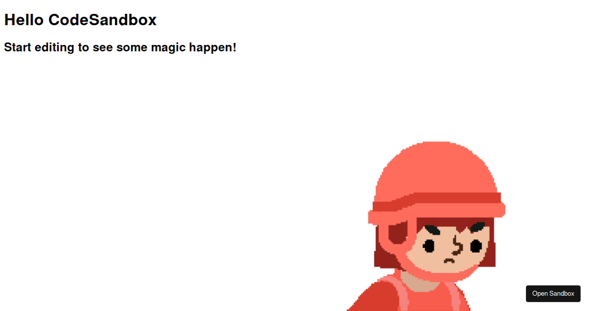 walk sprite - Codesandbox