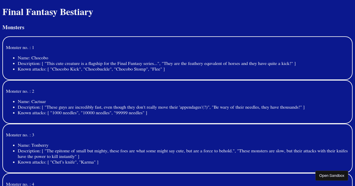Project2 Codesandbox