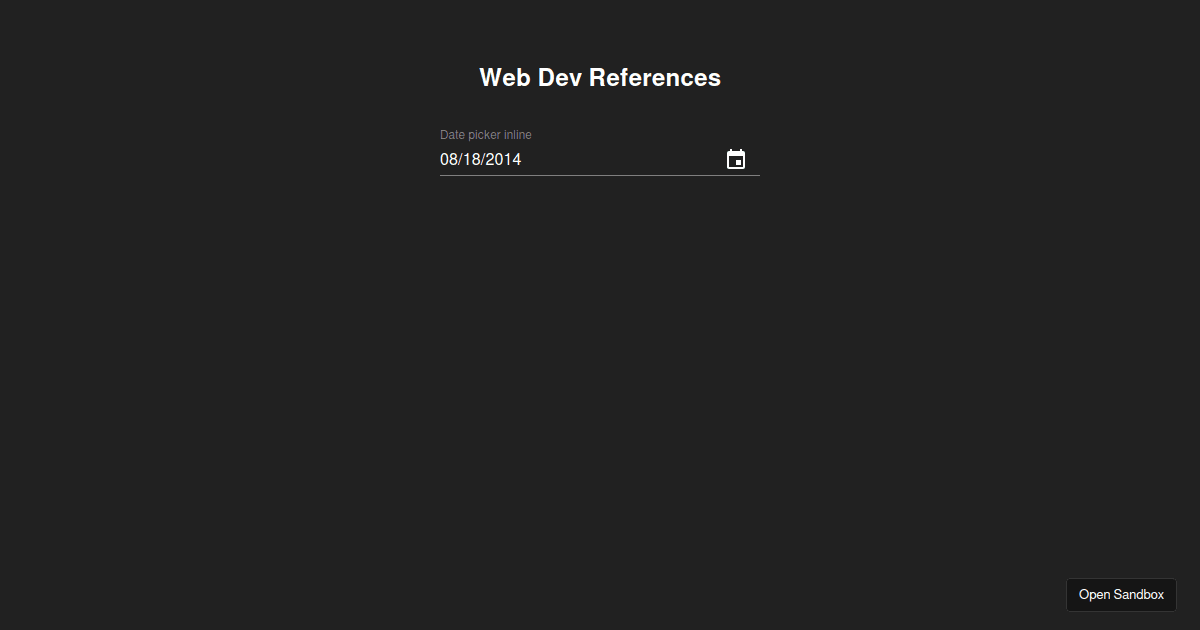 Web Dev Ref Material Ui Date Picker Style 1 Codesandbox