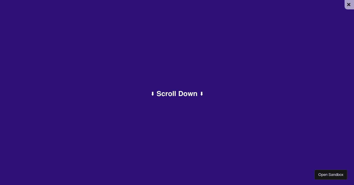 useInView - Codesandbox