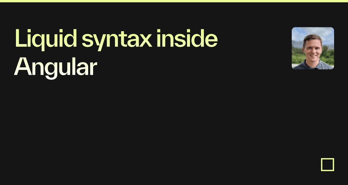Liquid syntax inside Angular - Codesandbox