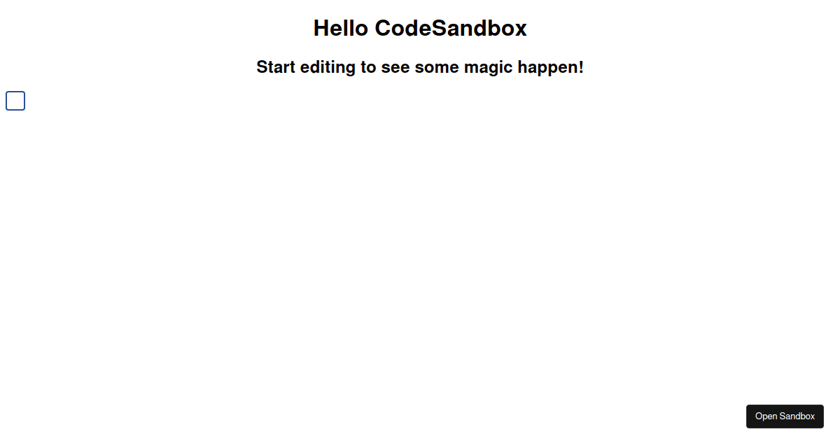 checkbox - Codesandbox