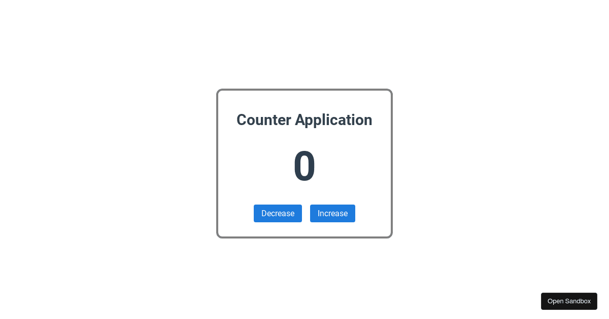 W11P4 - Activity1 - Counter Application - Codesandbox