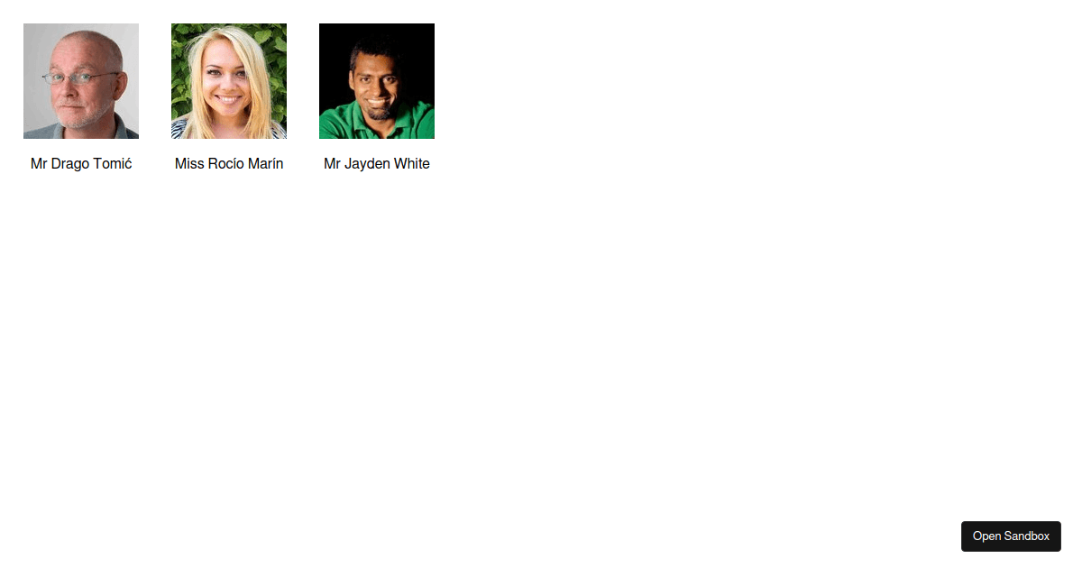 fetch api and display in html purely js - Codesandbox