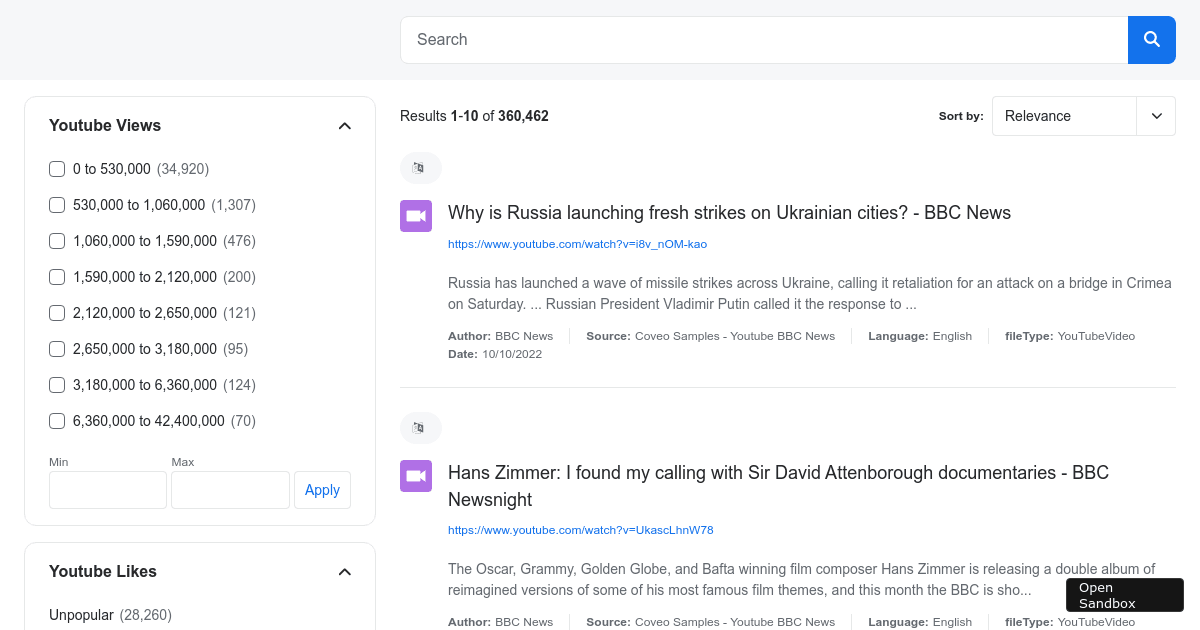 coveo-atomic-example - Codesandbox