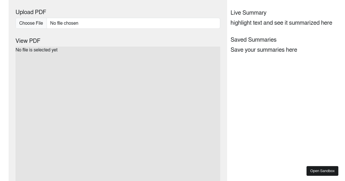 pdfviewer and chat - Codesandbox