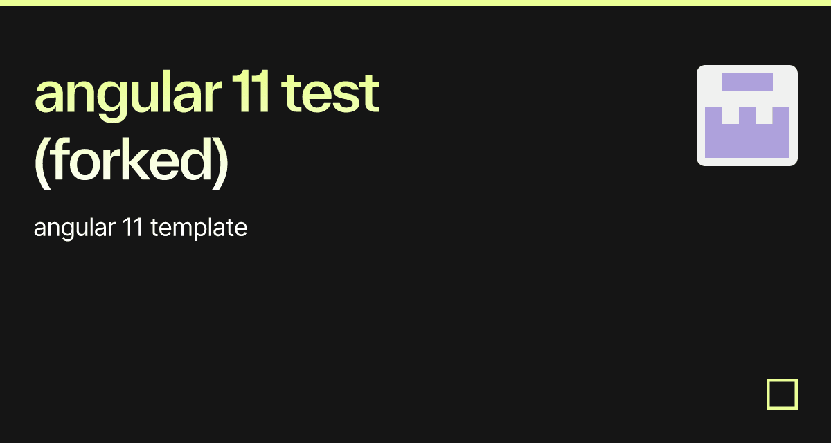 angular 11 test (forked) - Codesandbox angular 11 test (forked) - Codesandbox