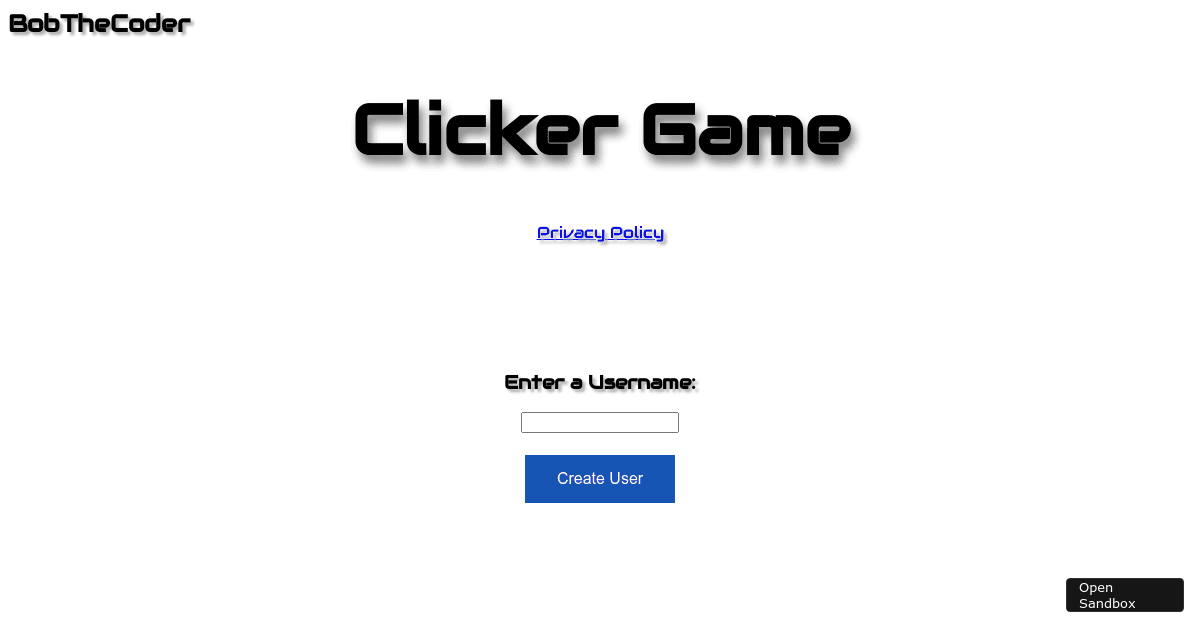 clicker game - Codesandbox
