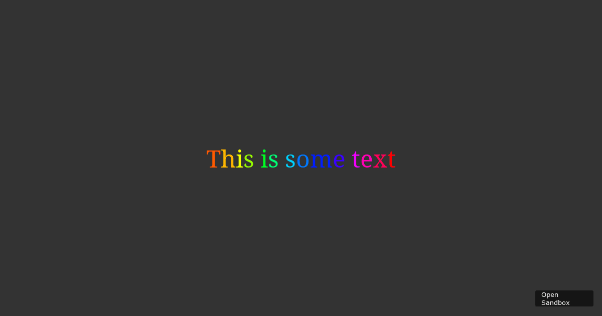 moving colors on text - Codesandbox
