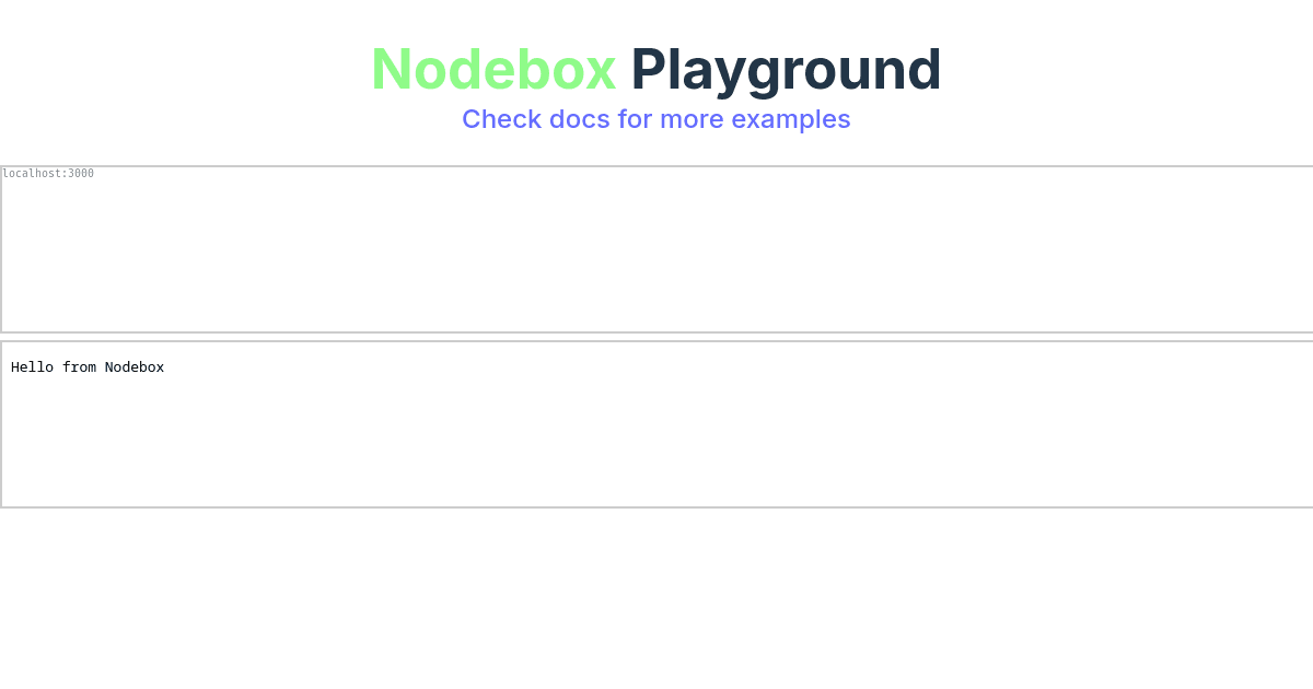 Nodebox Starter - Codesandbox