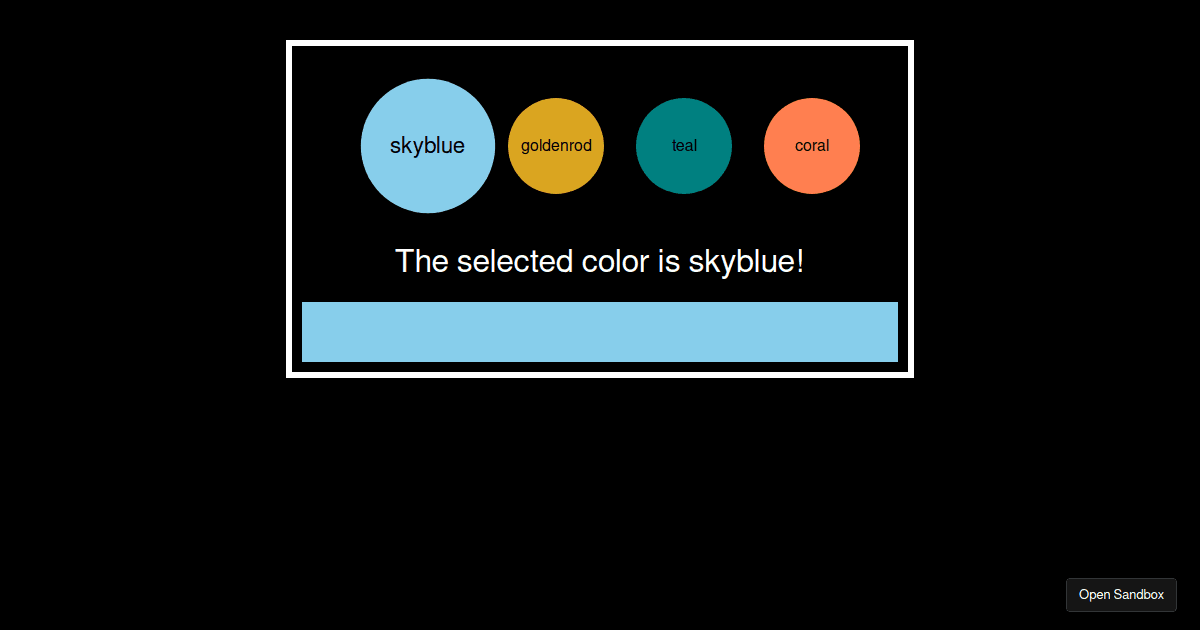 ColorPicker - Codesandbox