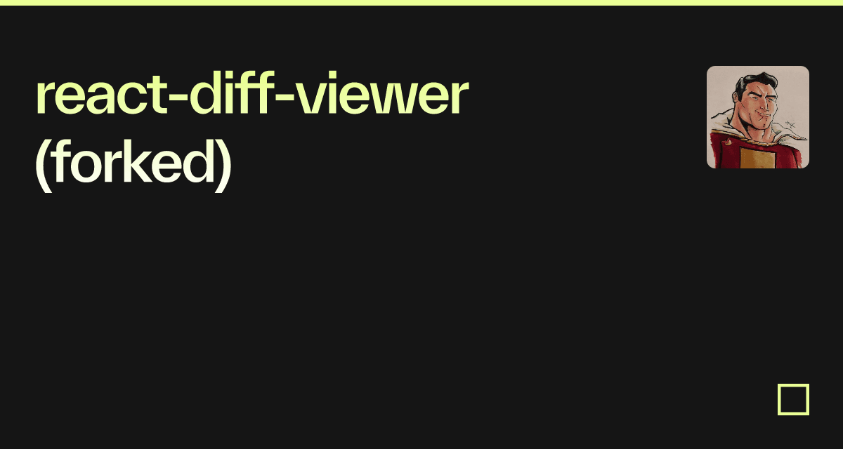 react-diff-viewer (forked) - Codesandbox