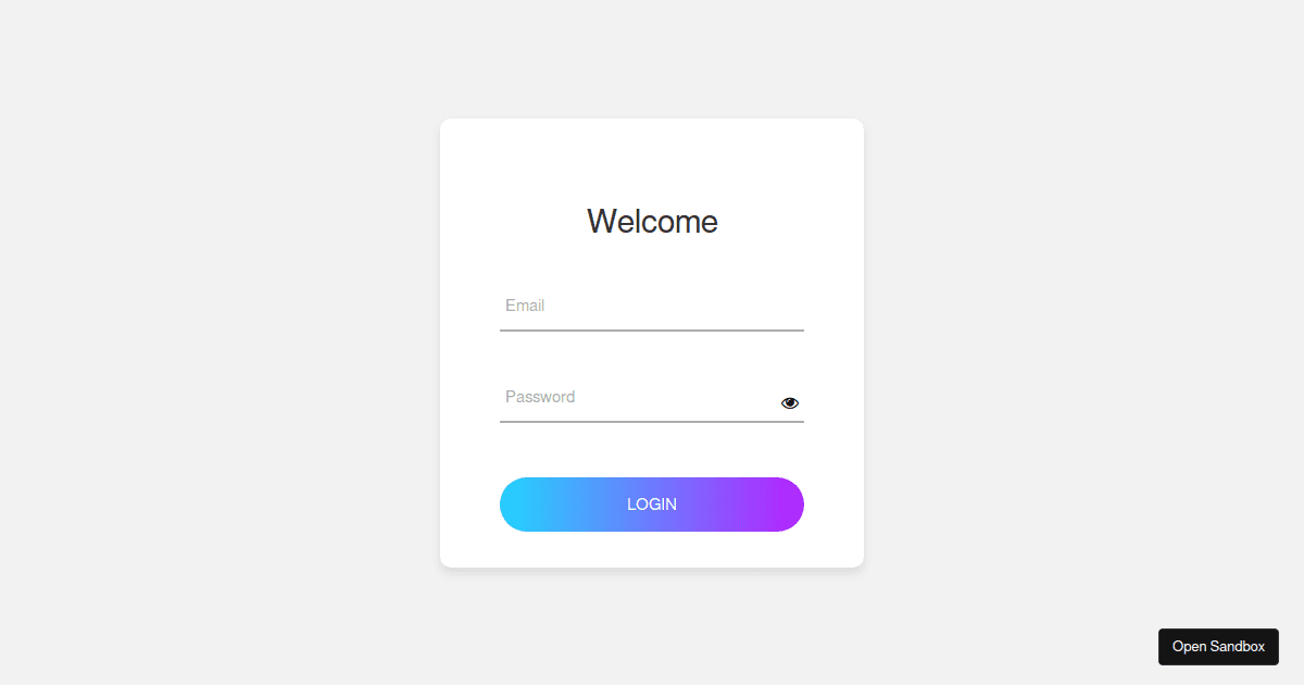 Show password option in reactjs - Codesandbox