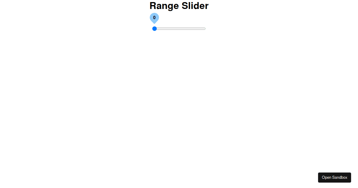 range slider bubble - Codesandbox