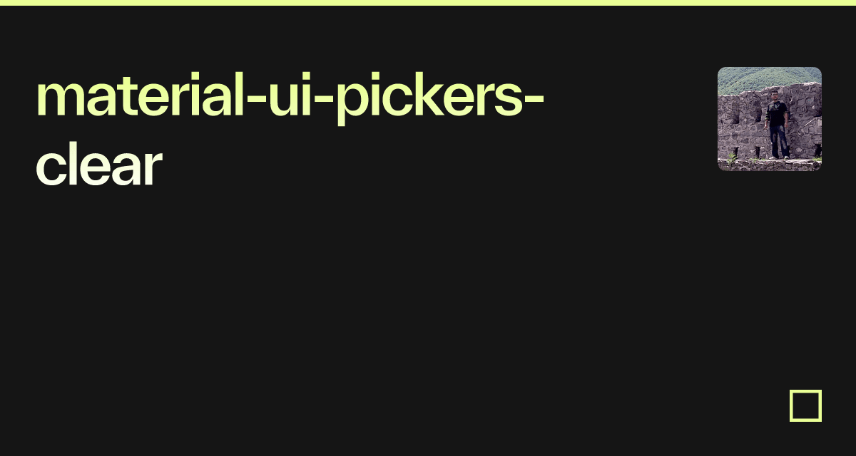 material-ui-pickers-clear - Codesandbox