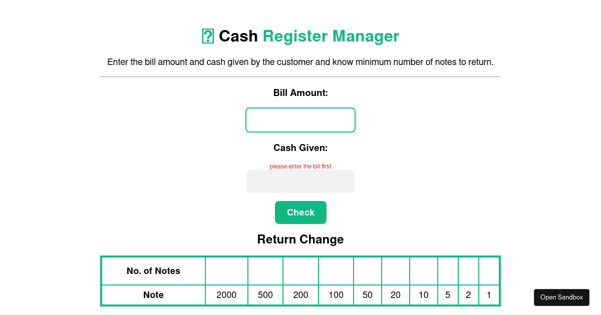 cash-register-manager-app - Codesandbox