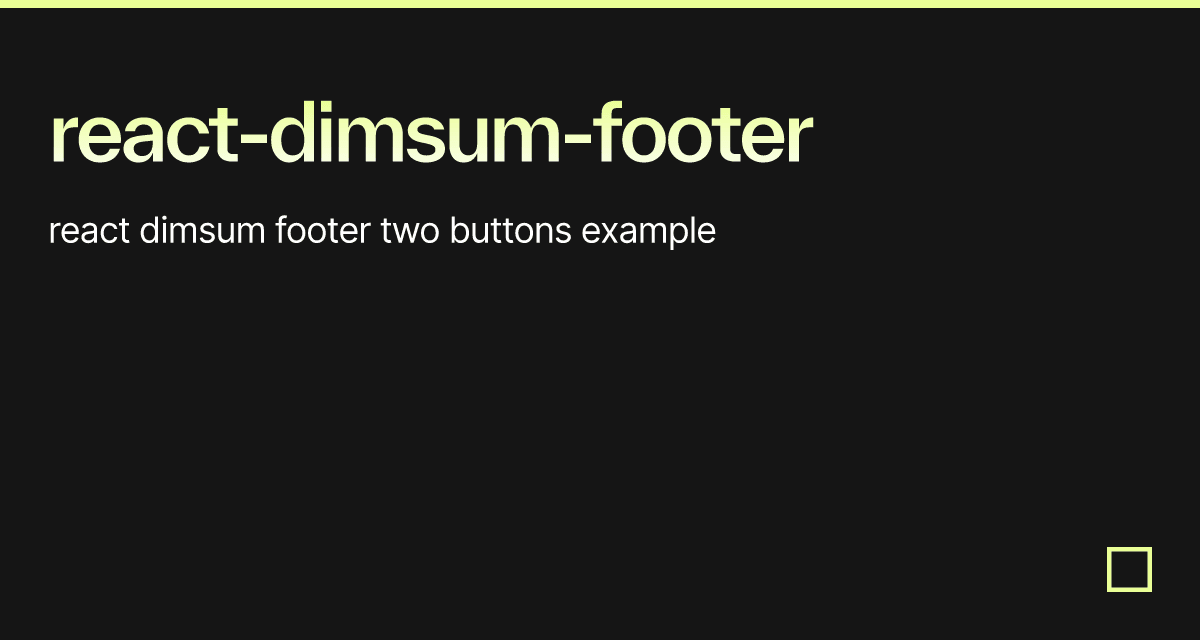 react-dimsum-footer - Codesandbox