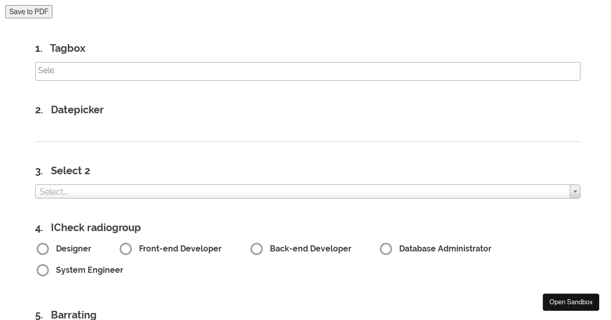 Surveyjs Vue Codesandbox