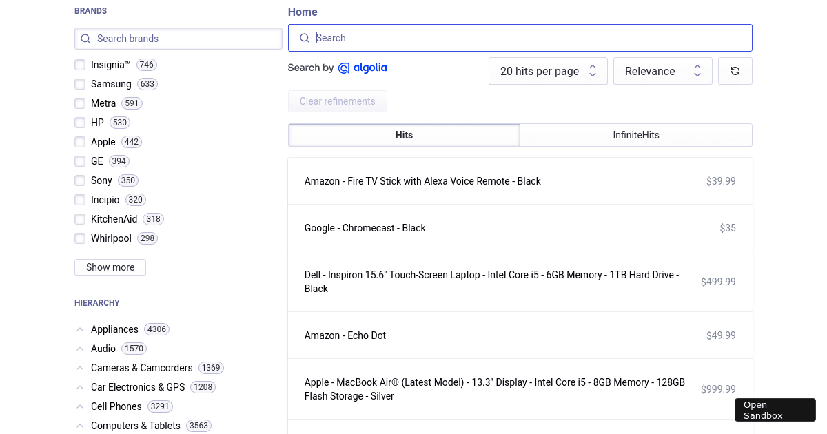 Example React Instantsearch Hooks Default Theme Codesandbox