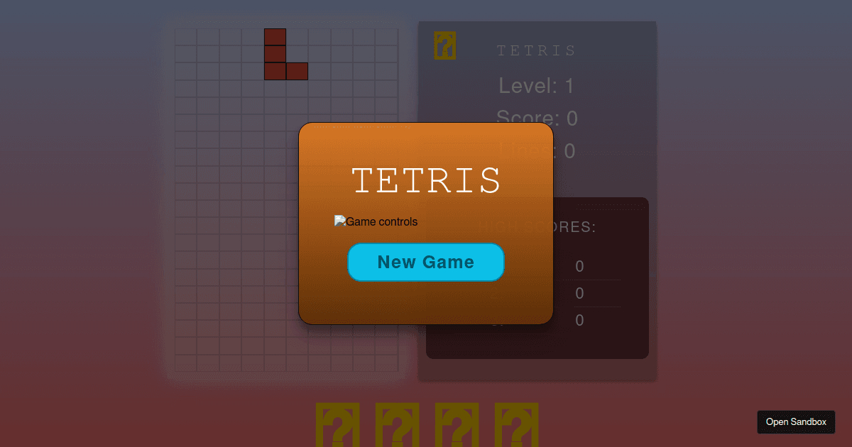 tetris - Codesandbox