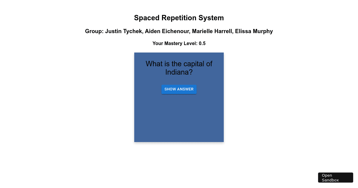 spaced-repetition - Codesandbox