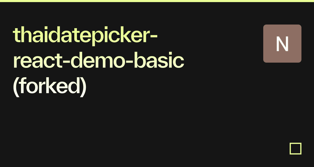 thaidatepicker-react-demo-basic (forked) - Codesandbox
