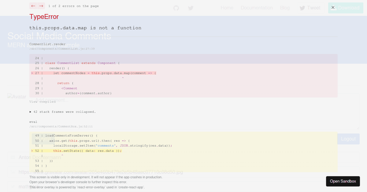 rfdickerson/mern-example - Codesandbox