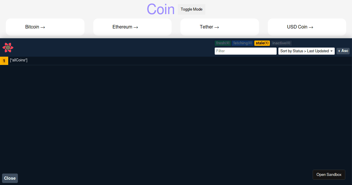 Coin - Codesandbox