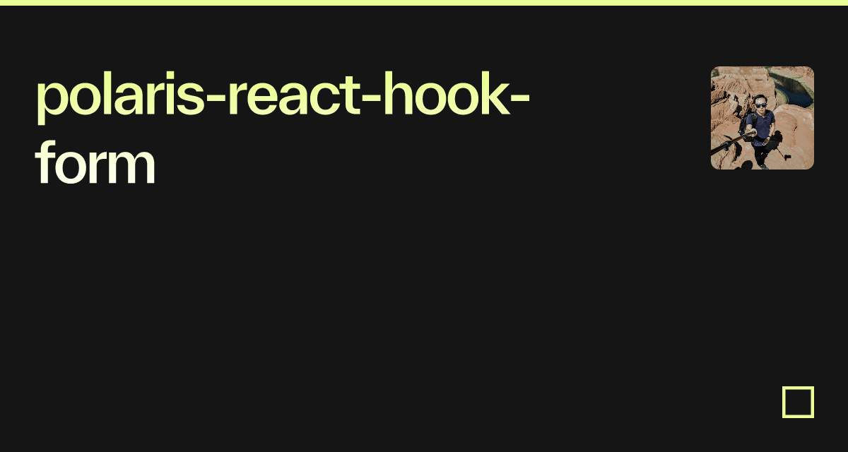 polaris-react-hook-form - Codesandbox