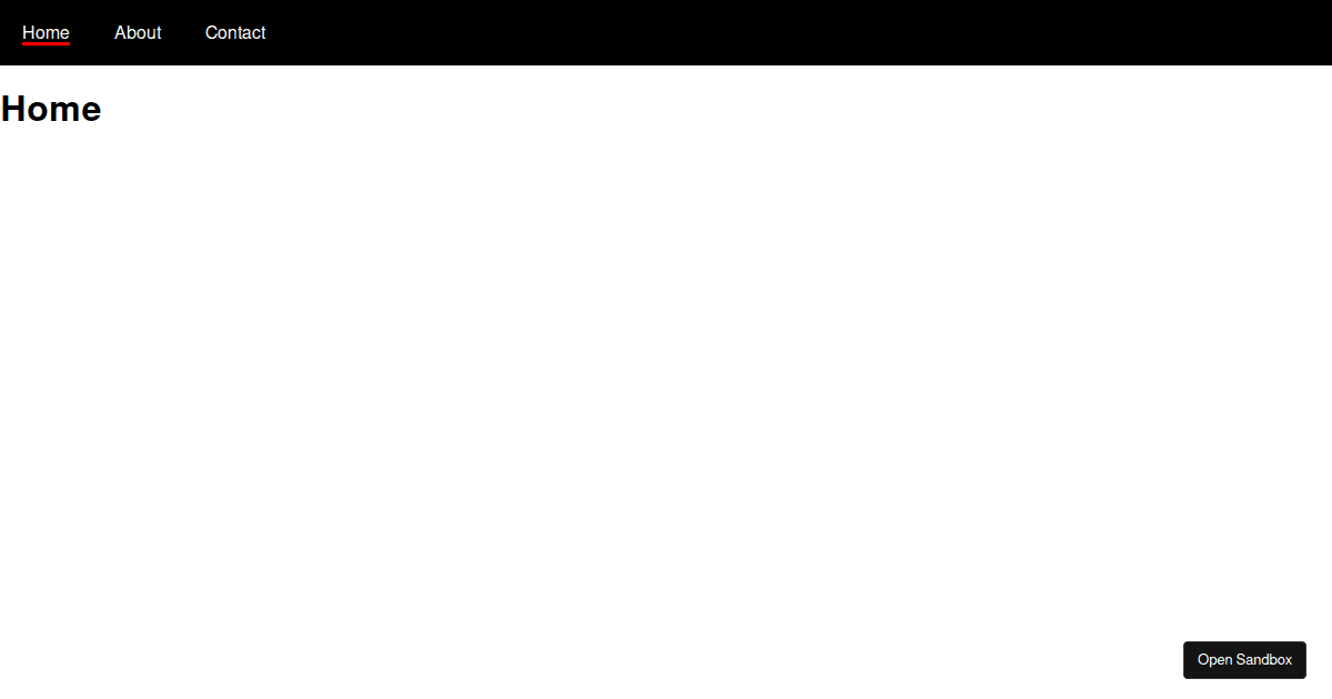 React Router Active Class Codesandbox