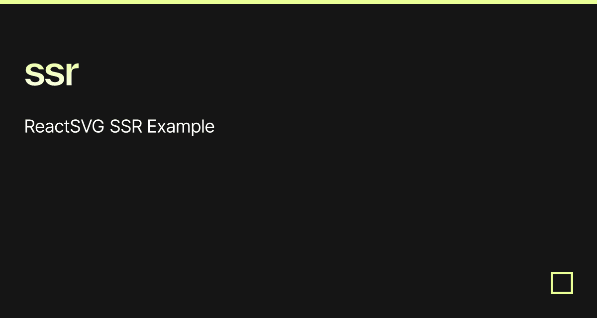 ssr - Codesandbox