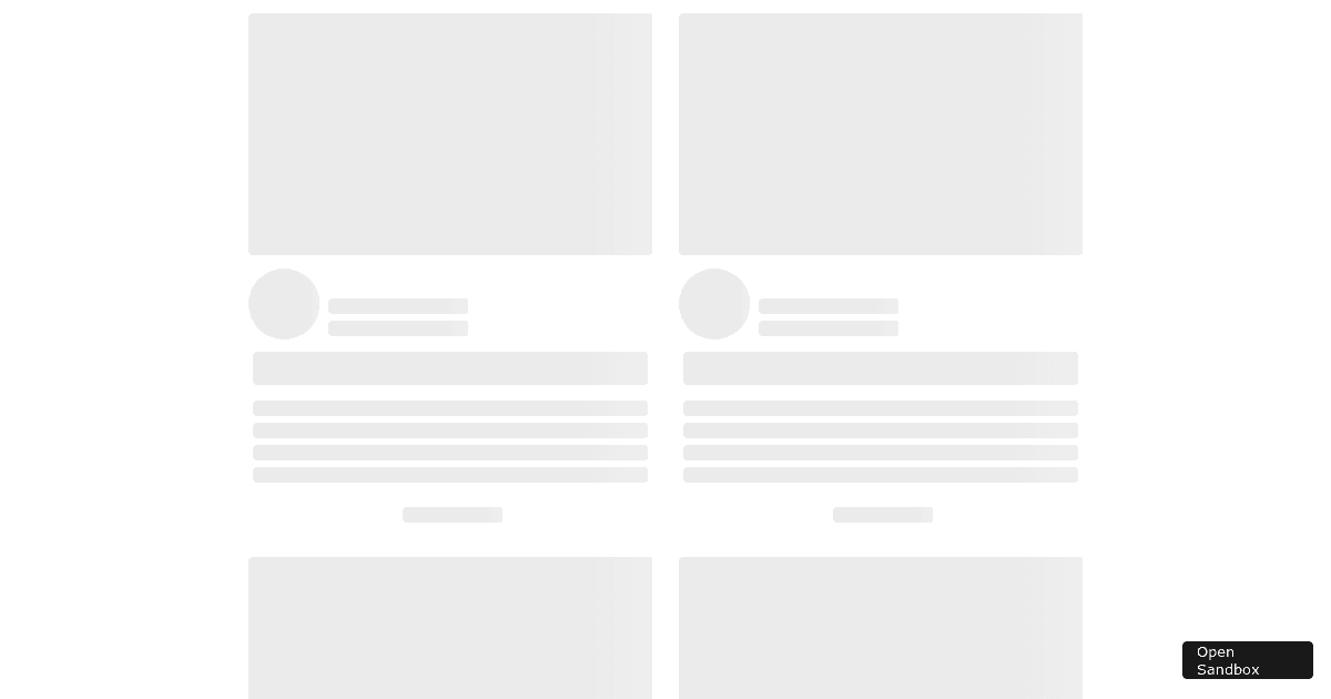 With React Loading Skeleton Codesandbox