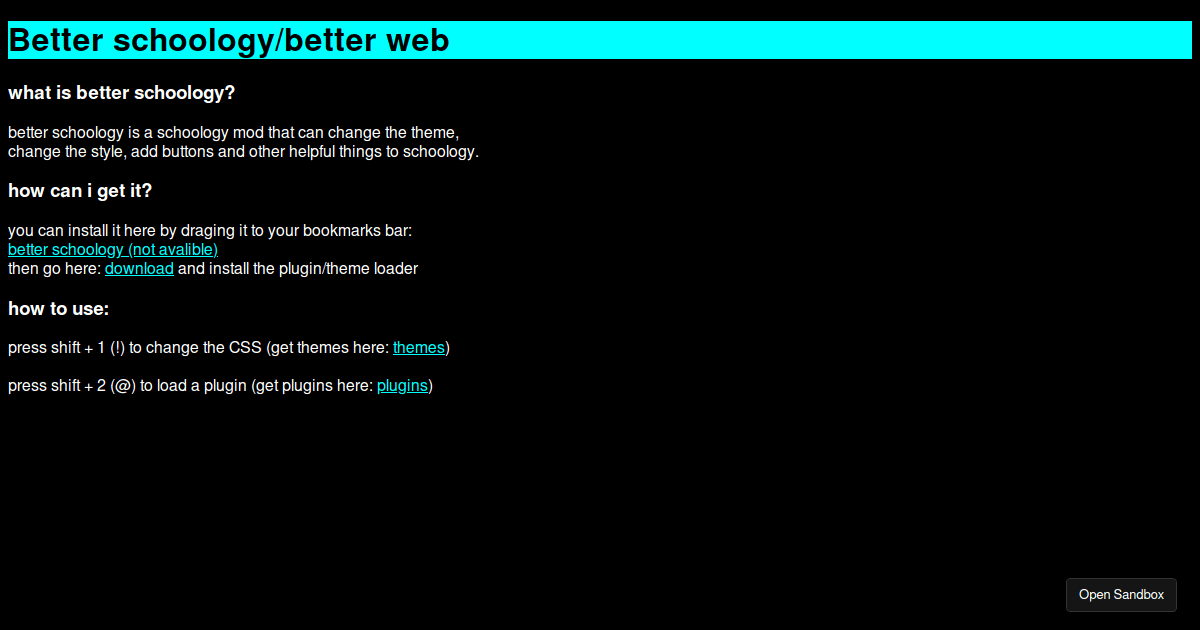 better schoology - Codesandbox