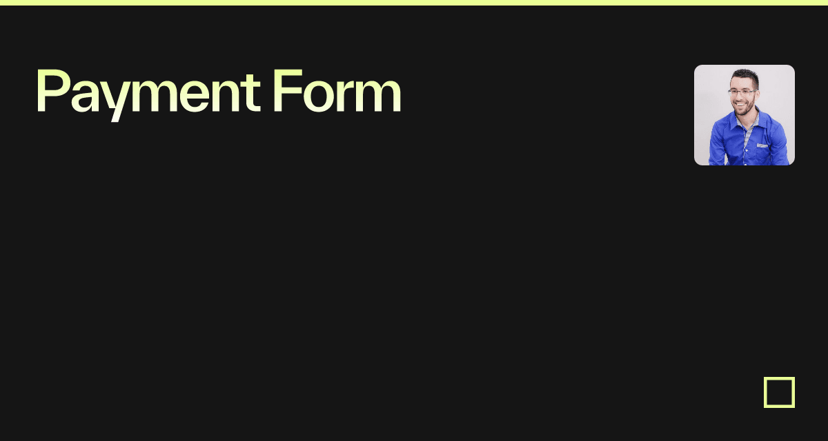 Payment Form - Codesandbox