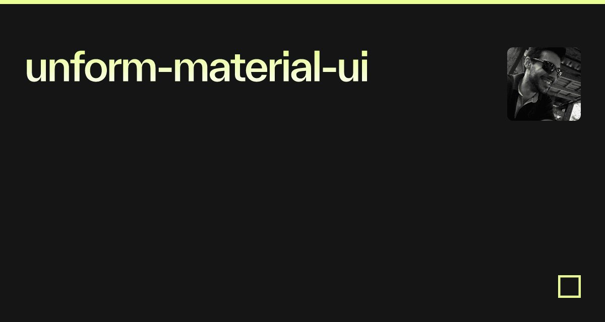 unform-material-ui - Codesandbox