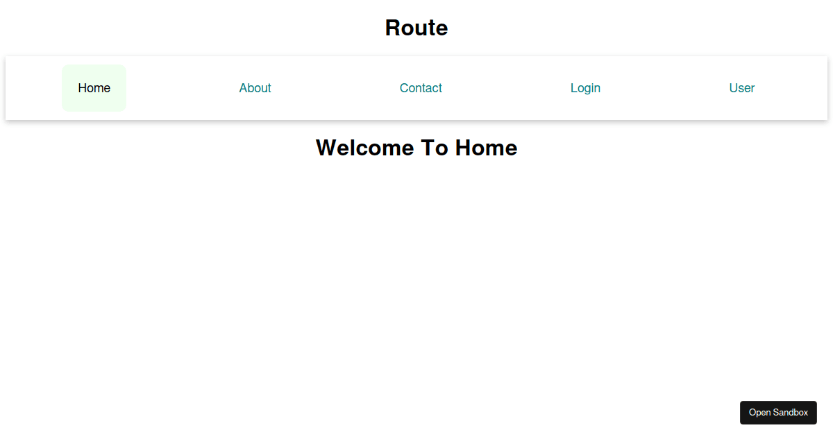 route - Codesandbox