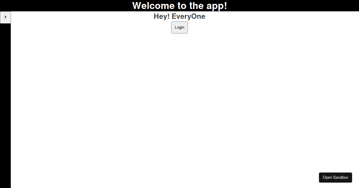 Sample React App Codesandbox 