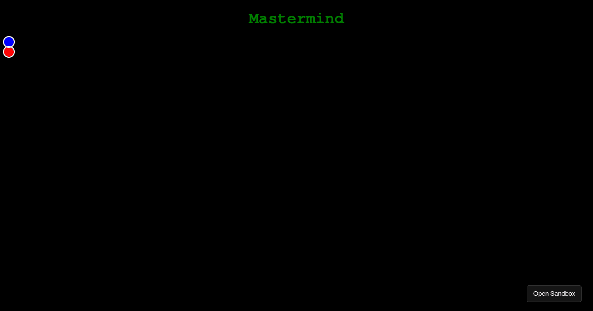 mastermind - Codesandbox
