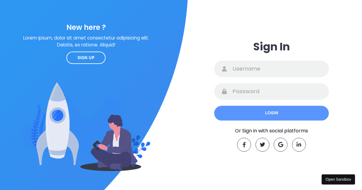 login-modern - Codesandbox