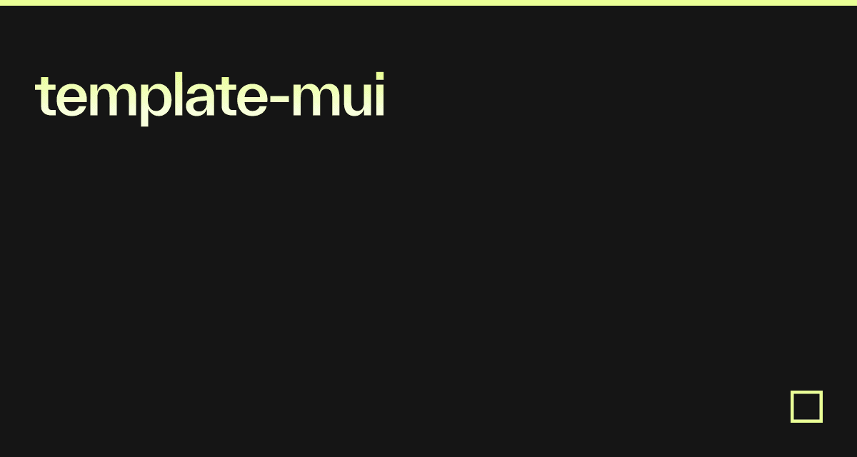 template-mui - Codesandbox