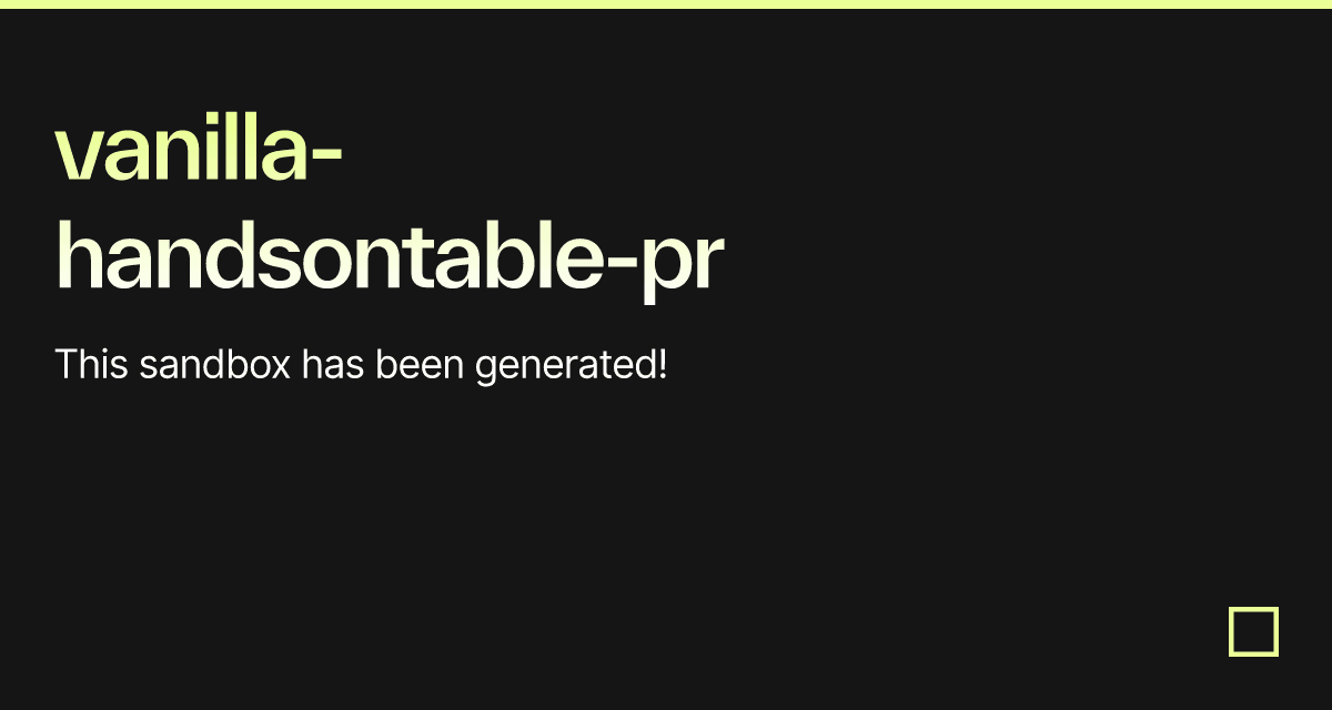 vanilla-handsontable-pr - Codesandbox
