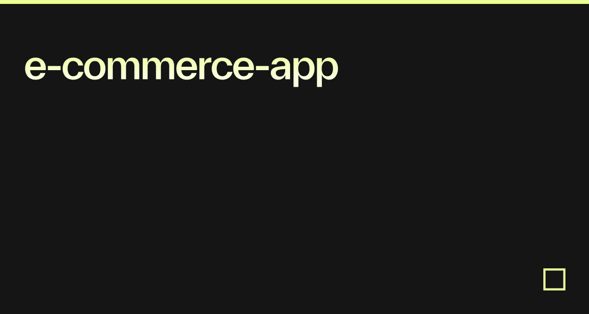 e-commerce-app - Codesandbox