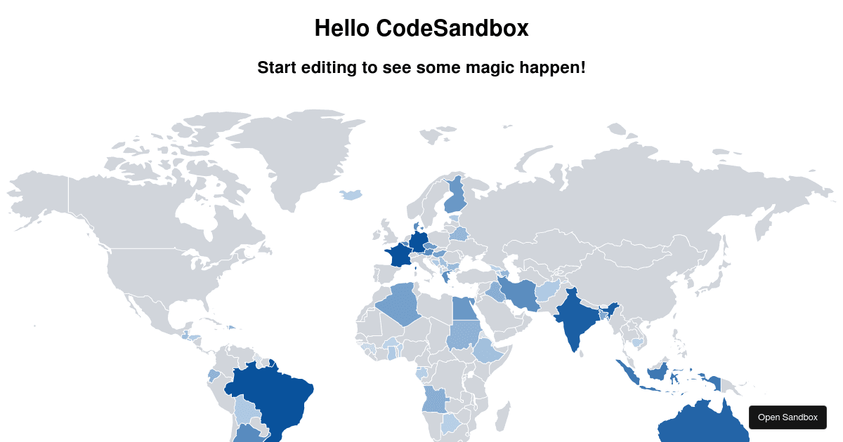World Map - VectorMap - Codesandbox