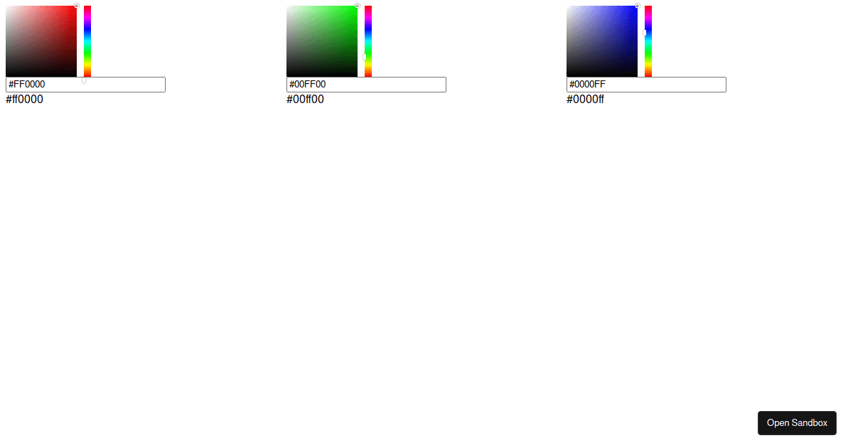 React Color Multiple Custom Pickers Codesandbox