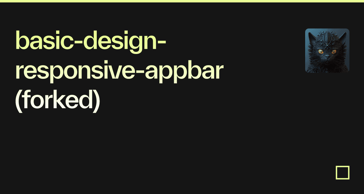 basic-design-responsive-appbar (forked) - Codesandbox